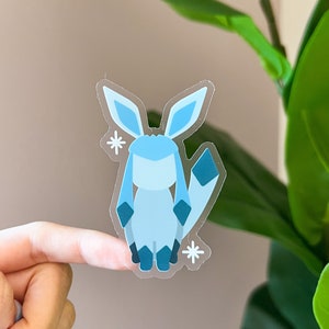 Glaceon Sticker Eevee Evolution Pokemon, Eeveelutions Ice Type Cute ...