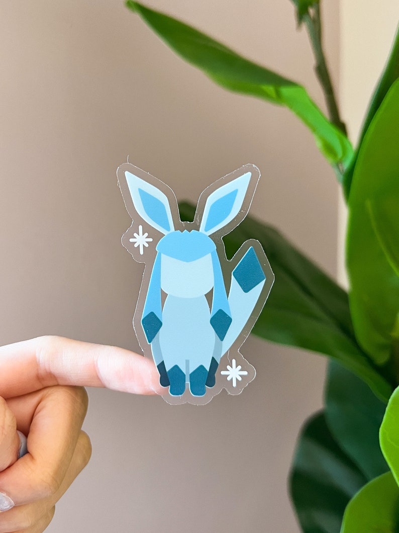 Glaceon Sticker | Eeveelution Decal, Eevee Evolution, Ice Type | Cute ...