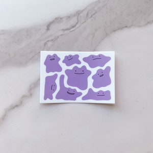 Ditto Sticker Cute Anime Decals, Kawaii Video Game, Gamer Gift Decor ...