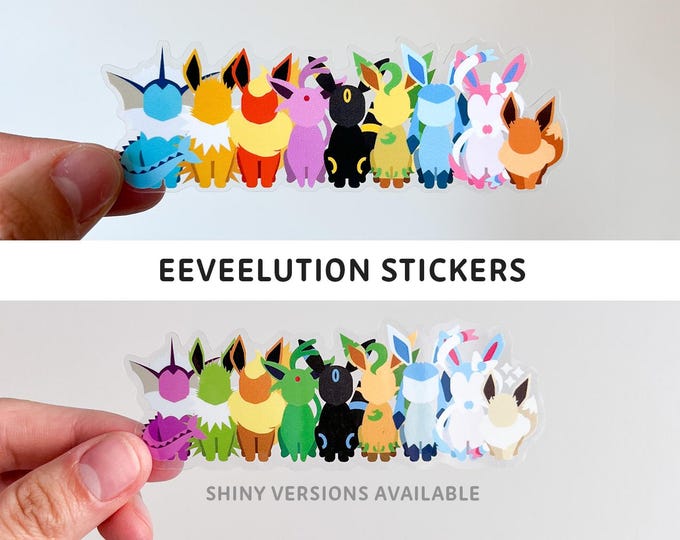 Eeveelution Sticker | Eevee Evolutions Umbreon Espeon Sylveon Vaporeon ...