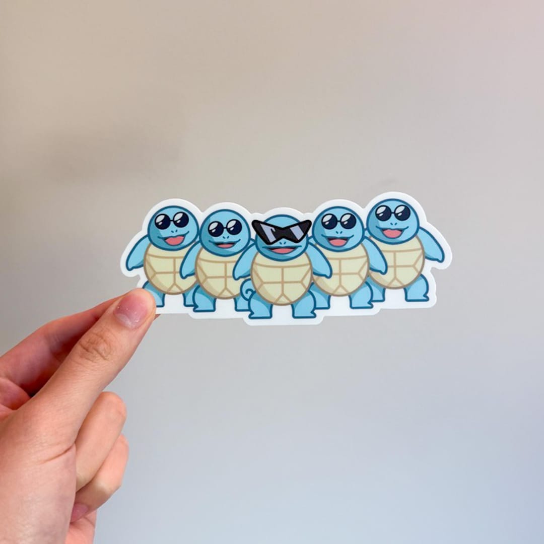 Squirtle Squad Sticker | Squirtle Decal, Water Type, Wartortle ...