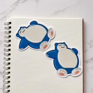 Snorlax Sticker Pokemon Sticker, Pokemon Sleep, Sleepy Lazy Snorlax ...