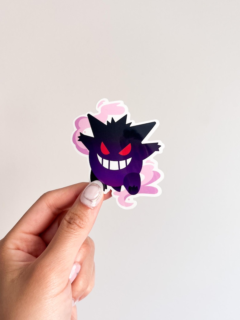 Gengar Sticker | Ghost Anime Decals, Haunter Gastly Poison Ghost Type ...