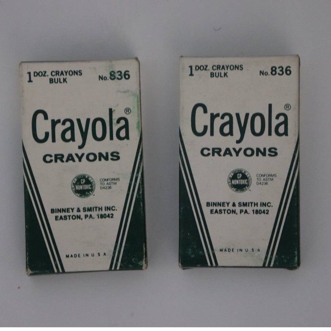Vintage Crayola Crayons Binney & Smith Non Toxic NOS No 836 Made in the ...