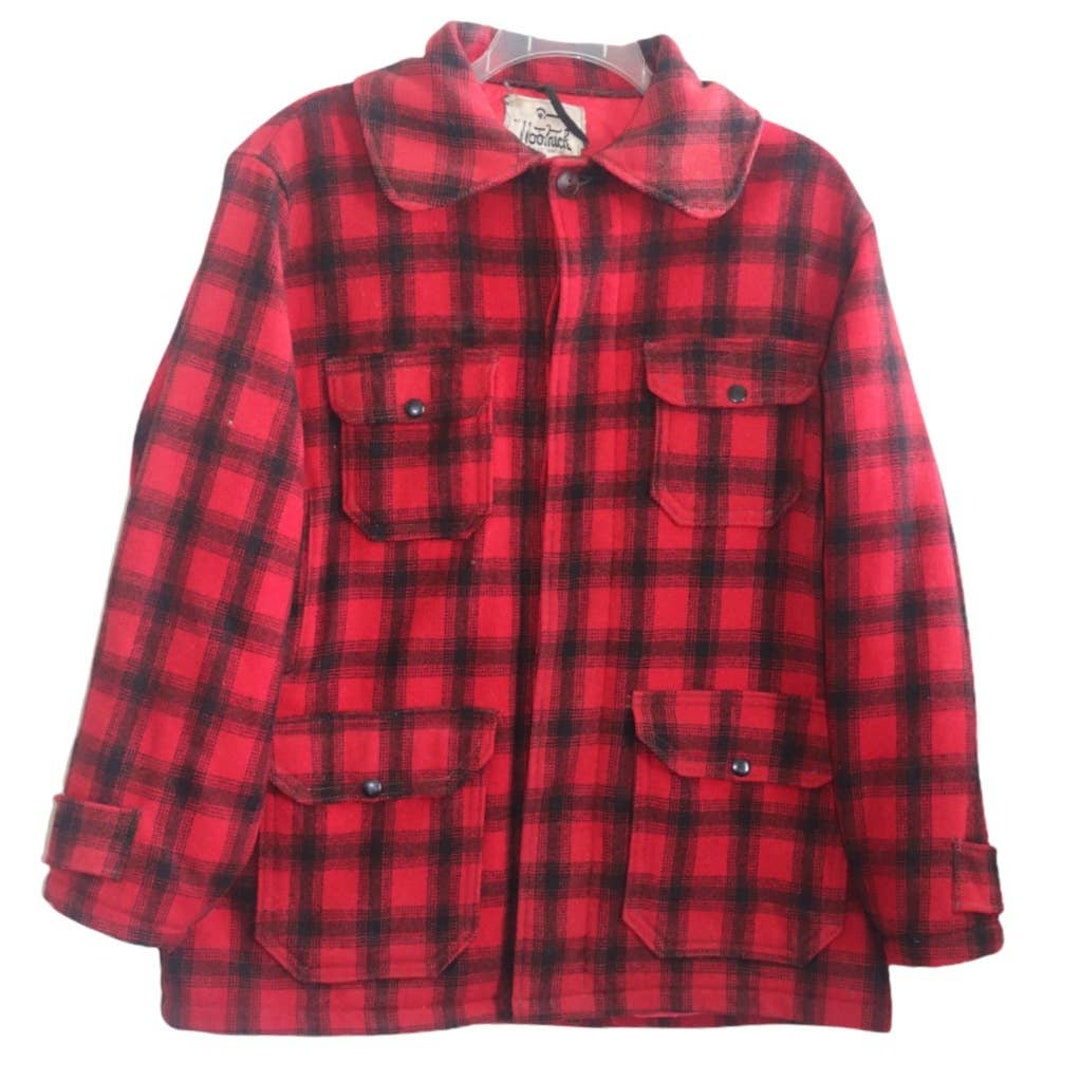 Vintage Woolrich Buffalo Plaid Hunting Jacket Sz 44 - Etsy