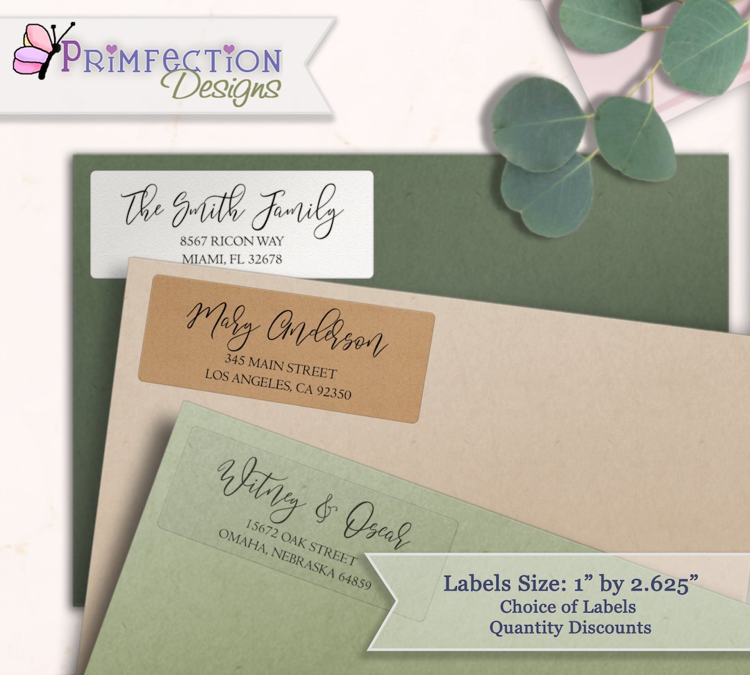 Return Address Labels, Clear Labels for Wedding, Personalized Address ...
