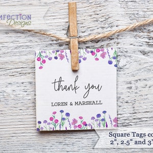 Fully Editable Favor Tags Instant Download, Purple Wedding Favor Tag ...