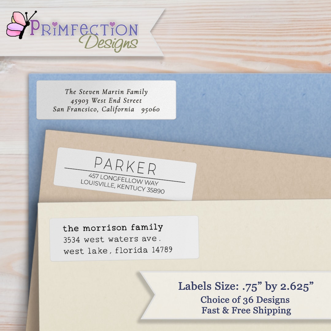 Return Minimalist Address Labels, Custom Address Labels, Plain White ...