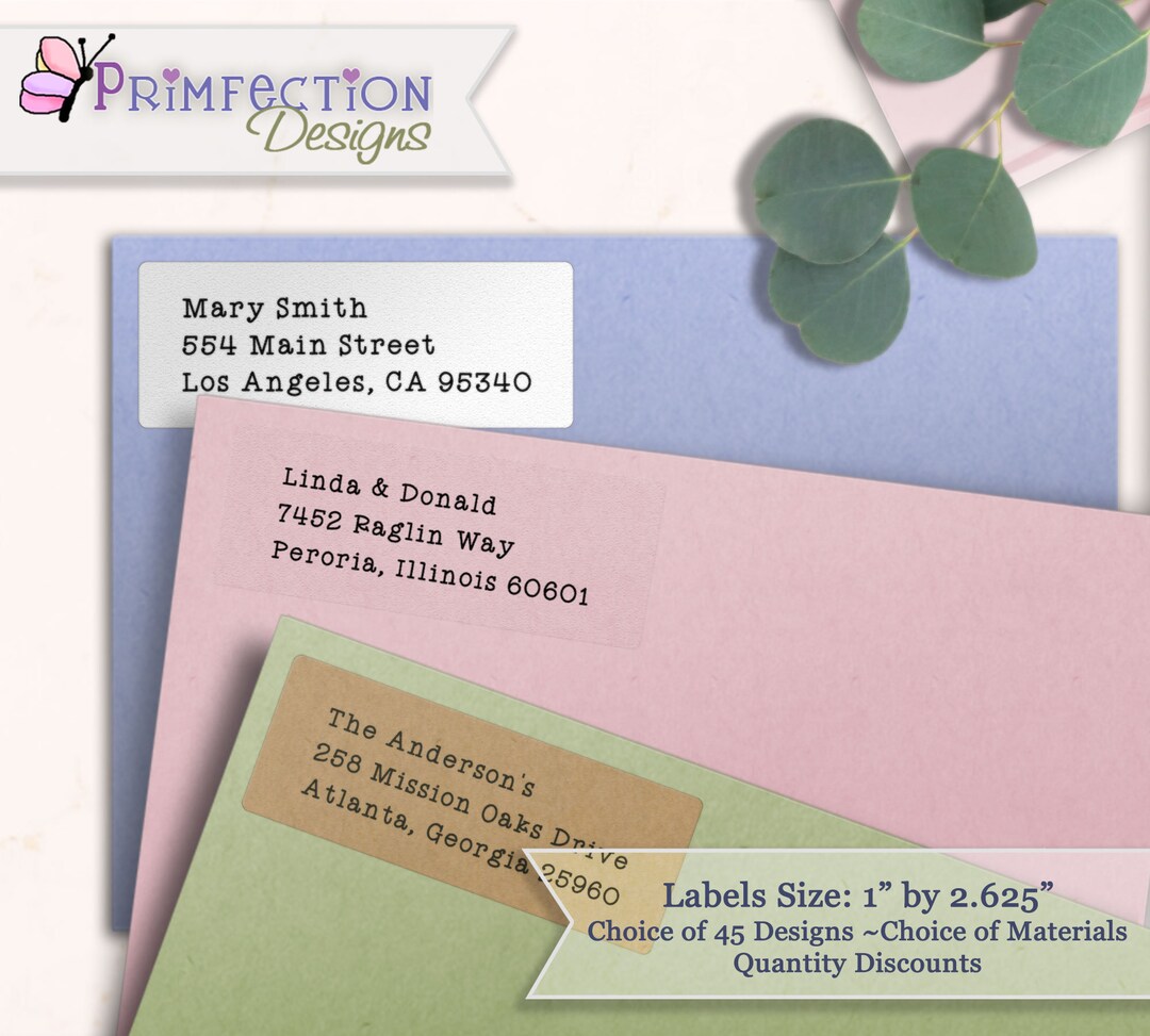 Personalized Return Address Labels, Minimalist Address Labels, Fancy ...