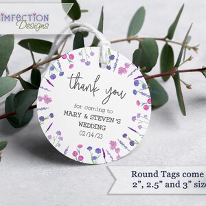 Fully Editable Favor Tags Instant Download, Purple Wedding Favor Tag ...