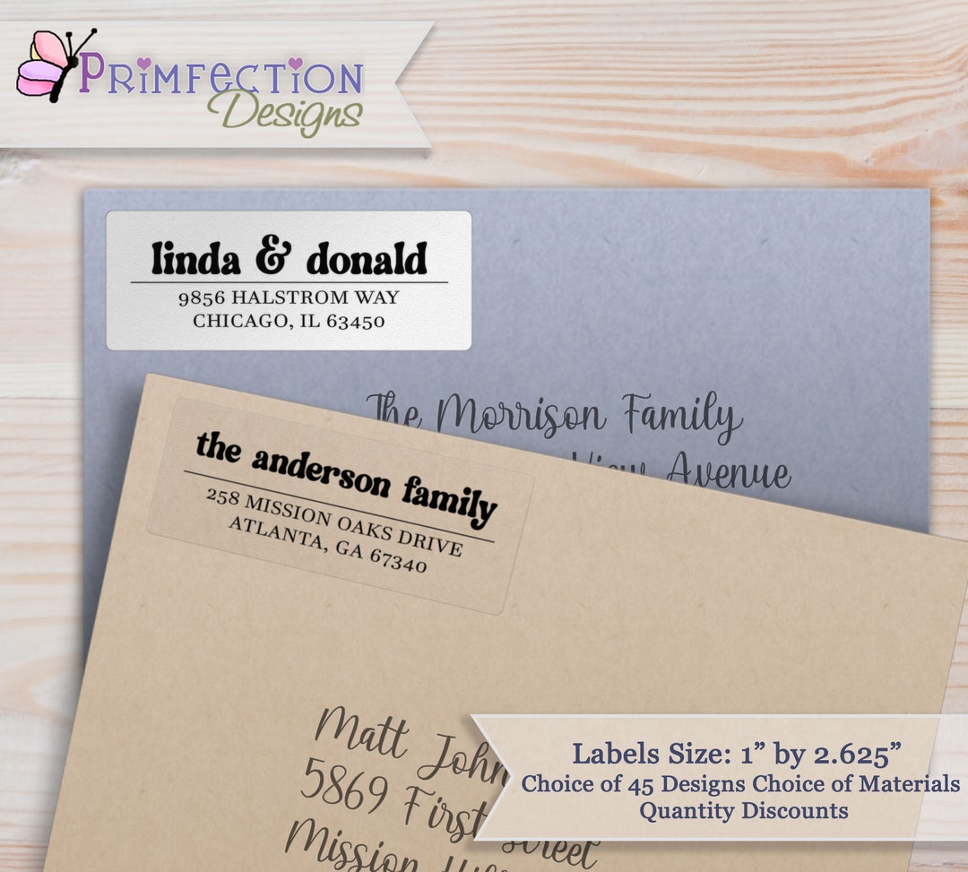 Personalized Return Address Labels | Custom Envelope Stickers | Wedding ...