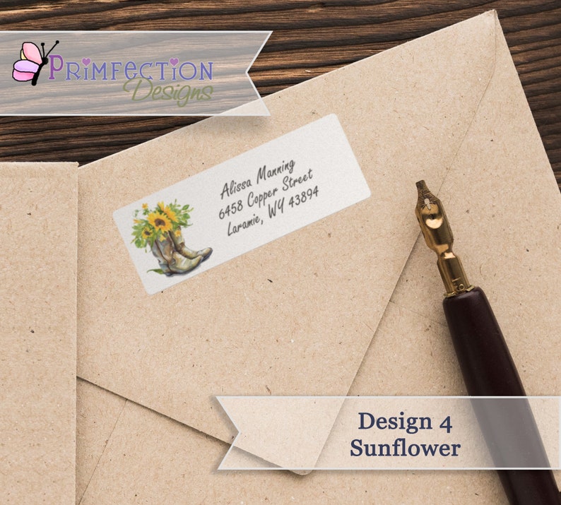 Personalized Return Address Labels Cowboy Boots Address - Etsy