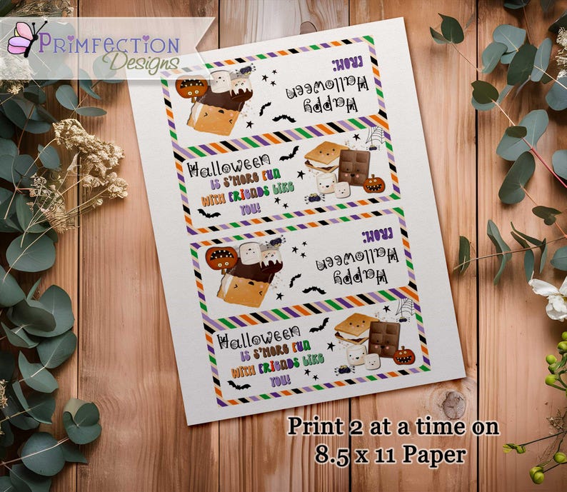 Instant Download Printable Halloween S'more's Bag Treat Toppers ...