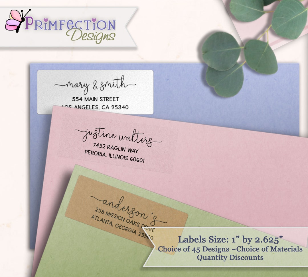 Return Address Labels, Personalized Return Address Labels, Fancy Modern ...