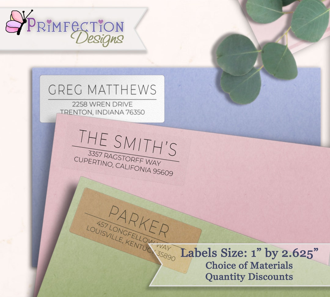 Set of Return Address Labels - Custom Personalized Stickers, Modern ...