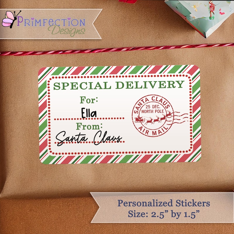 Santa Stickers - Etsy