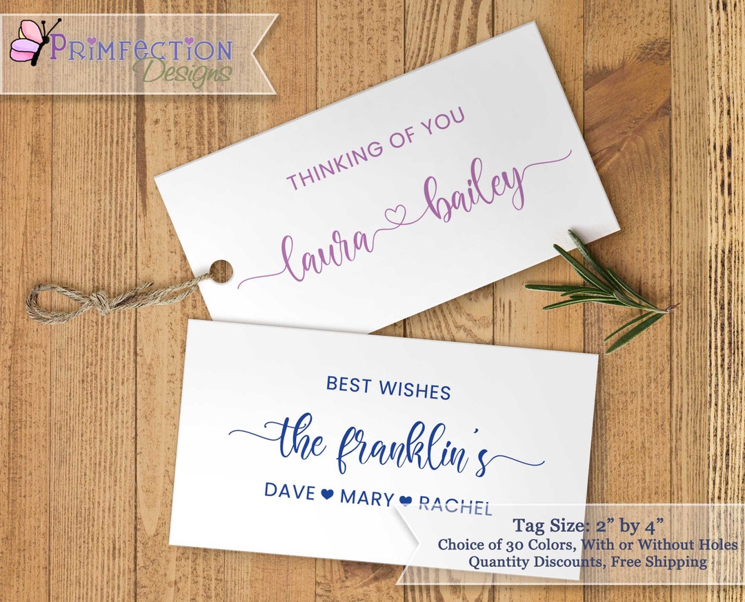 All Occasion Gift Tags for Family Gift Basket, Custom Printed Gift Tags ...