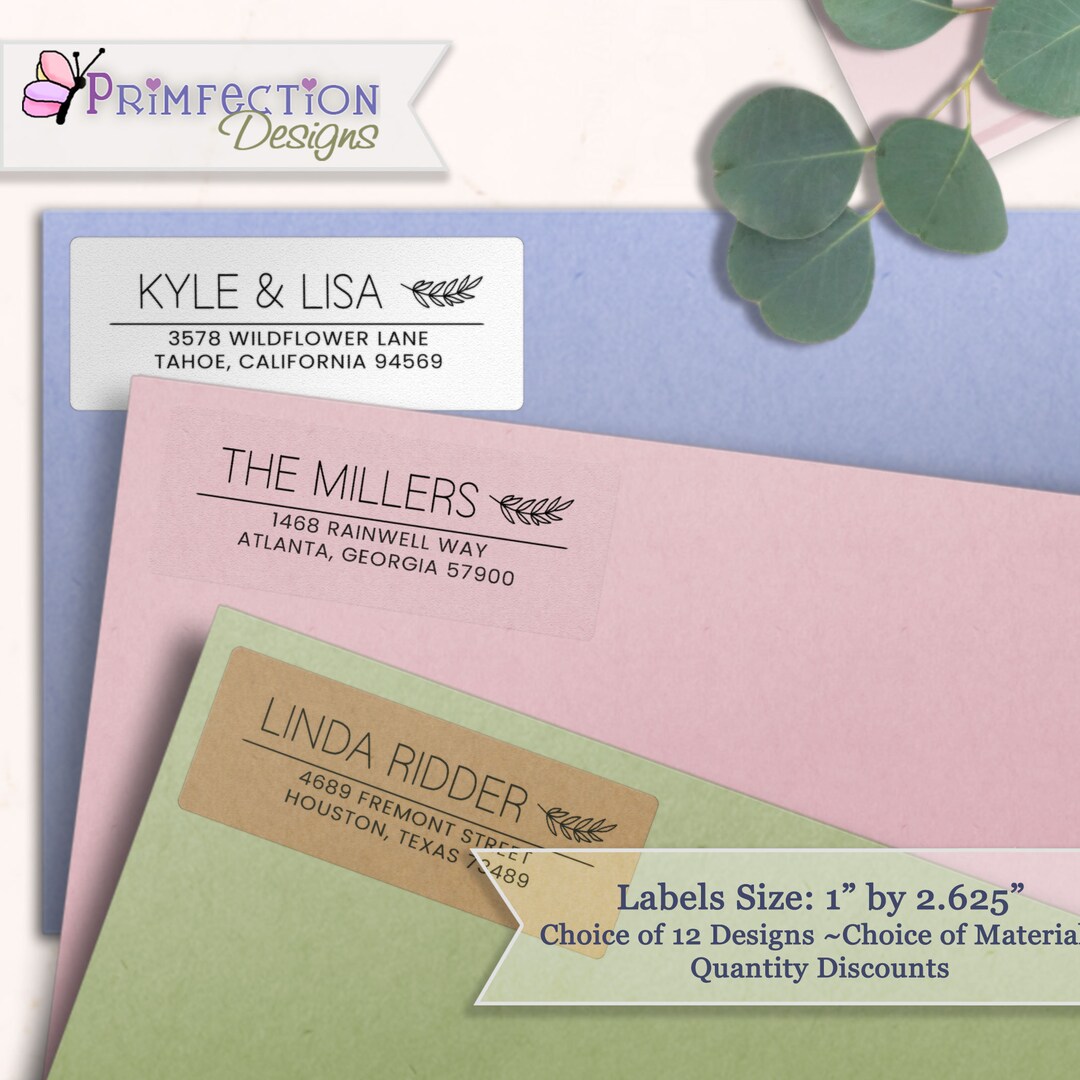 Minimalist Address Labels | Floral Wedding Address Labels | Custom ...