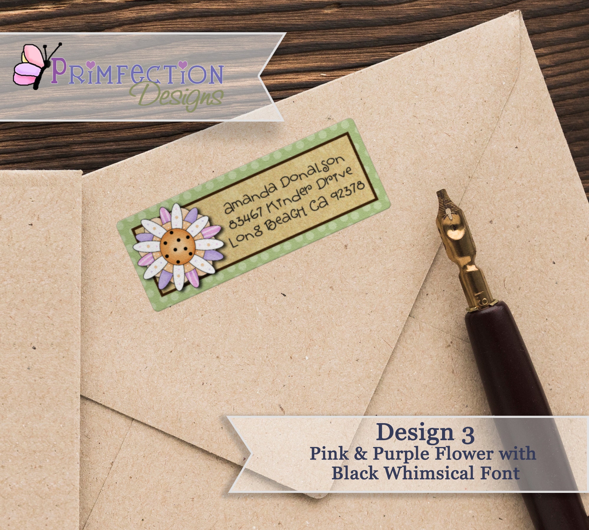 Personalized Return Address Labels 30 Flower Address Labels - Etsy.de