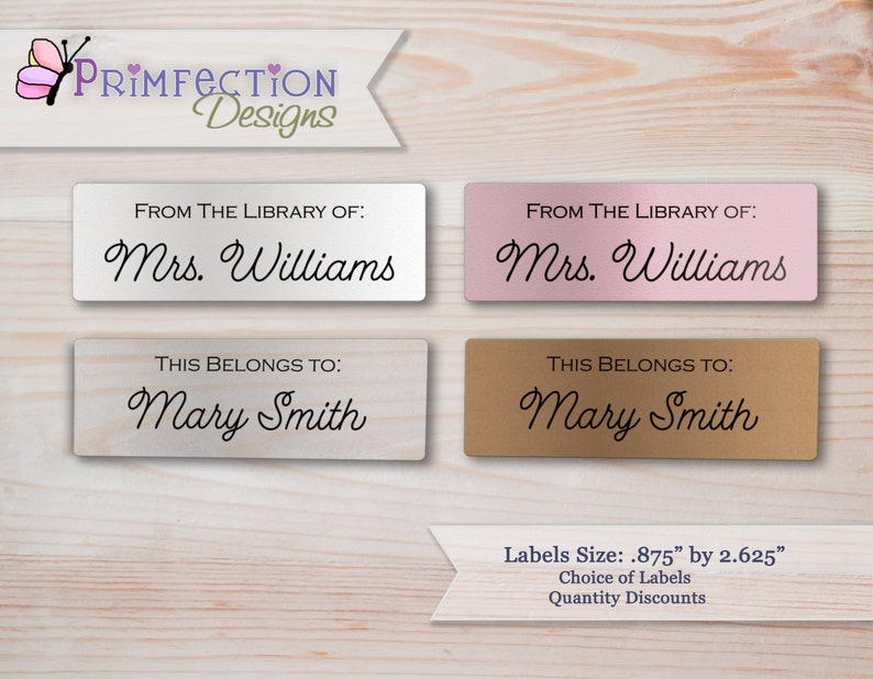 Book Labels for Teachers, Teacher Library Label, Teacher Supply Label ...