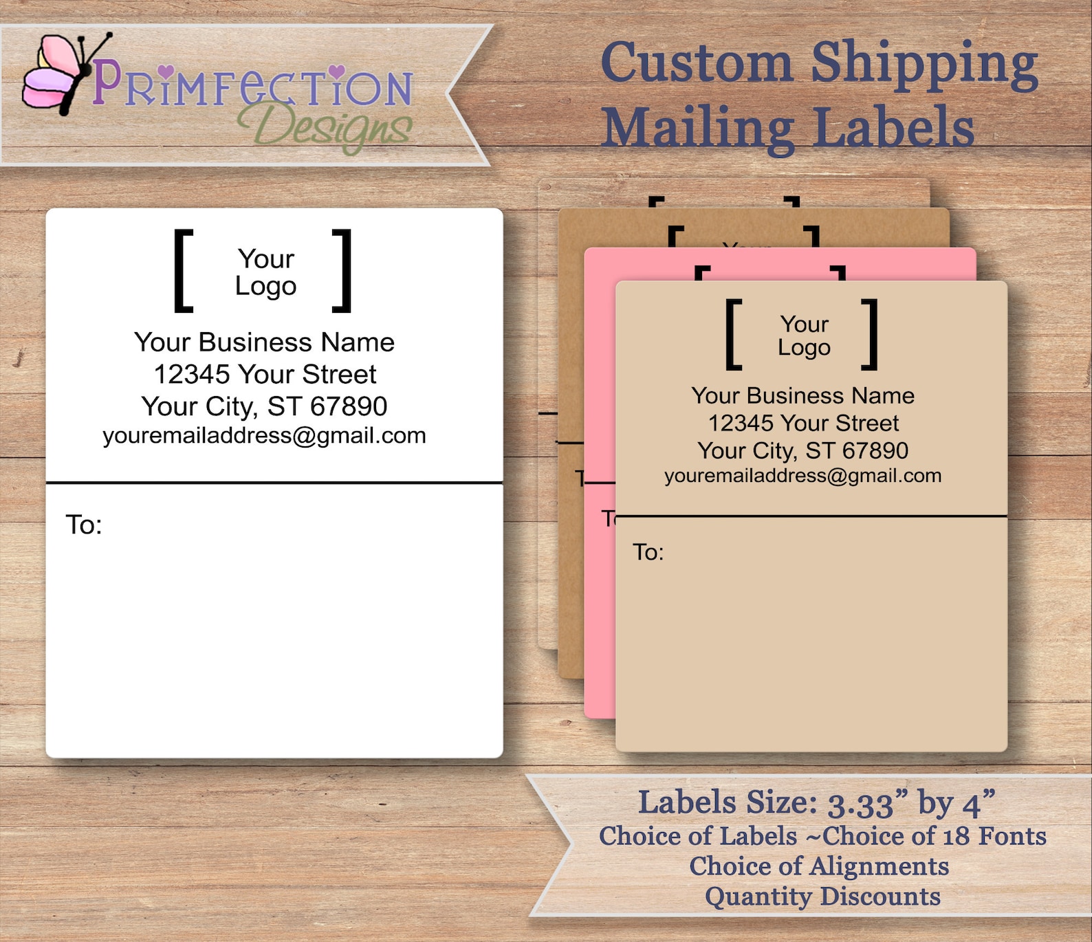 Custom Shipping Labels, Custom Business Mailing Stitckers, Personalized ...