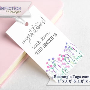 Fully Editable Favor Tags Instant Download, Purple Wedding Favor Tag ...