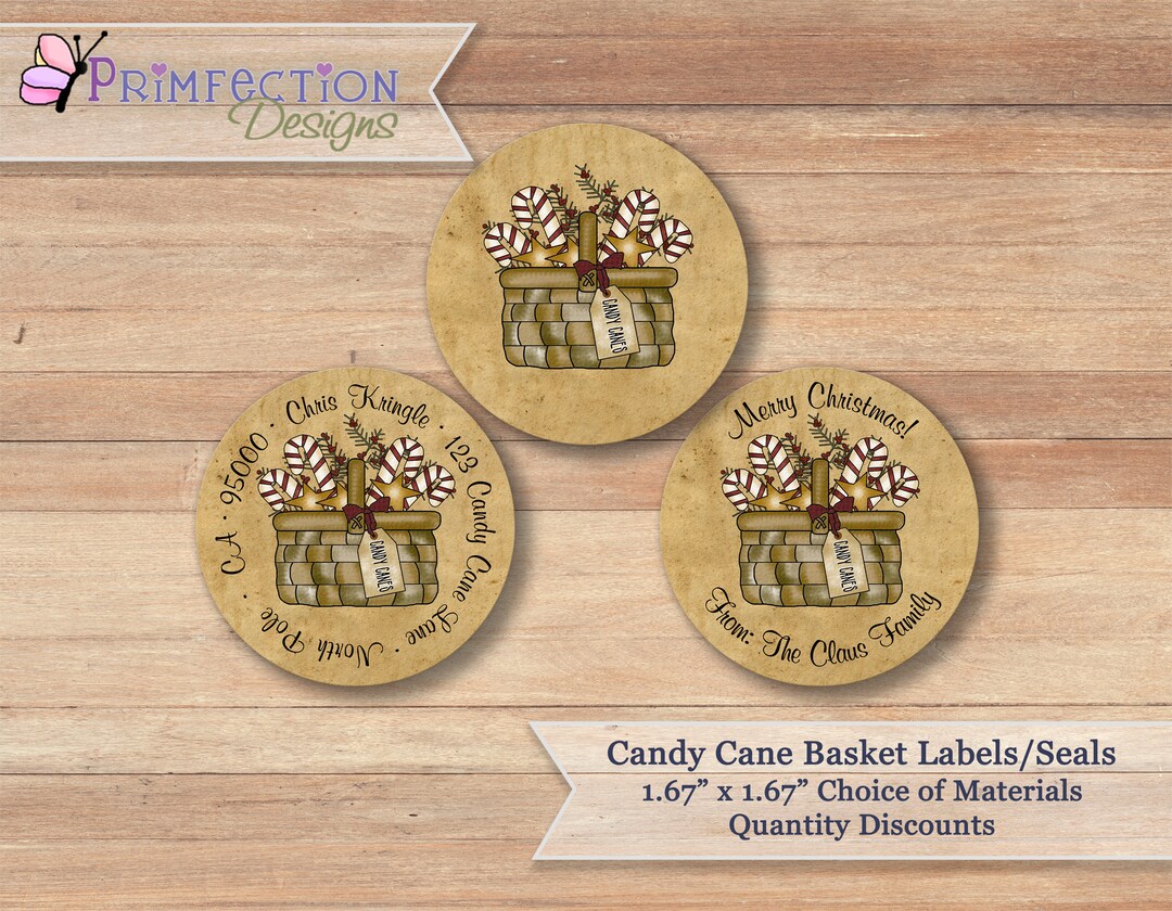 Personalized Christmas Stickers Seals, Custom Round Holiday Address ...