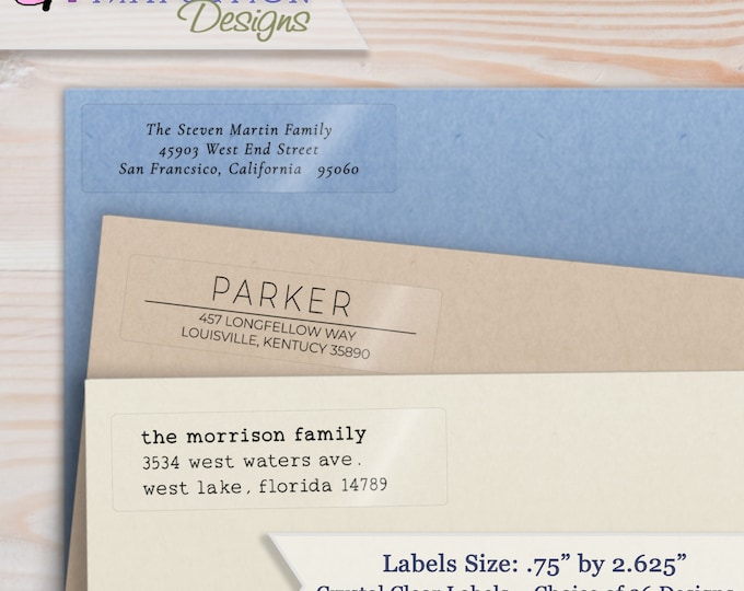 Clear Return Address Labels, Wes Anderson Stickers, Custom Address ...