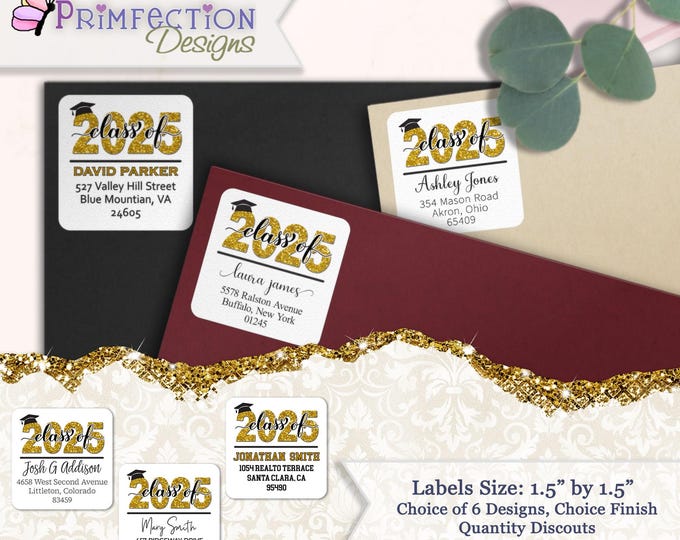 2025 Graduation Address Labels/graduation Return Address Label ...