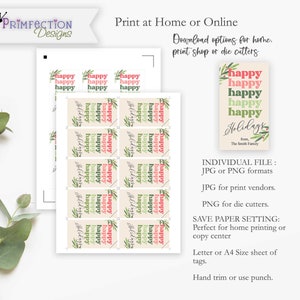 Editable Christmas Gift Tag, Merry Christmas Printable Tags, Farmhouse ...