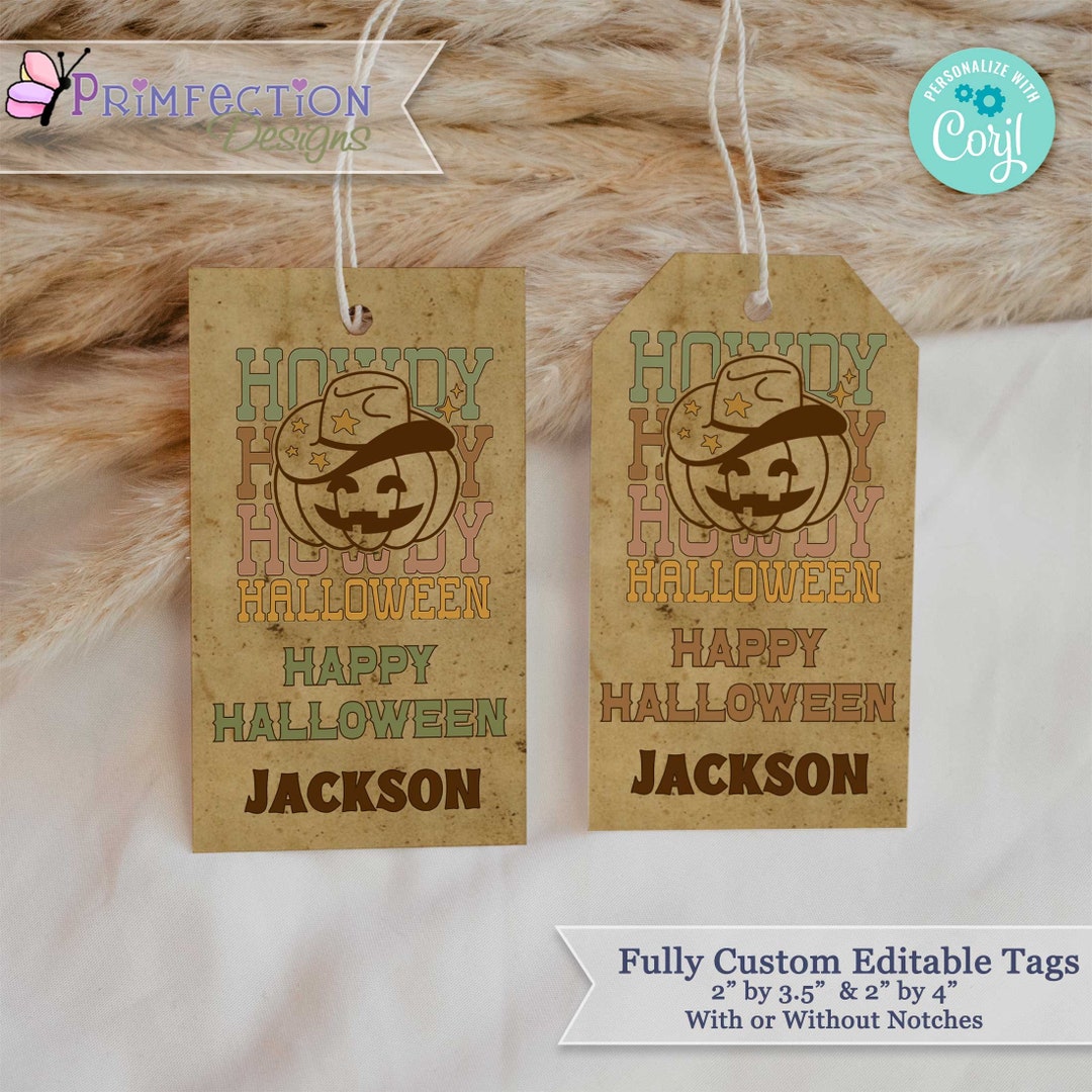 Howdy Halloween Tag Downloadable Printable Trick or Treat Gift Tag ...