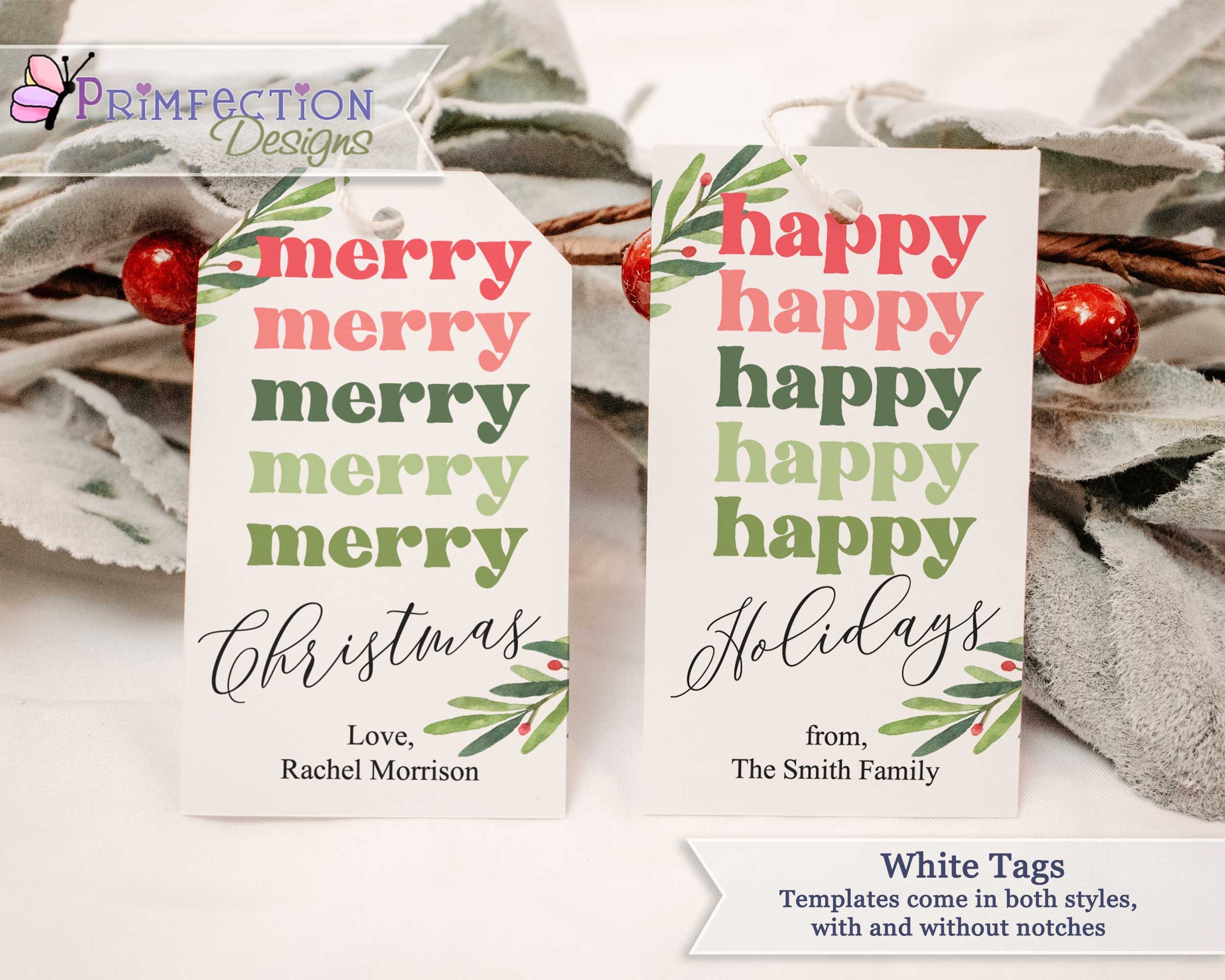Editable Christmas Gift Tag Merry Christmas Printable Tags - Etsy