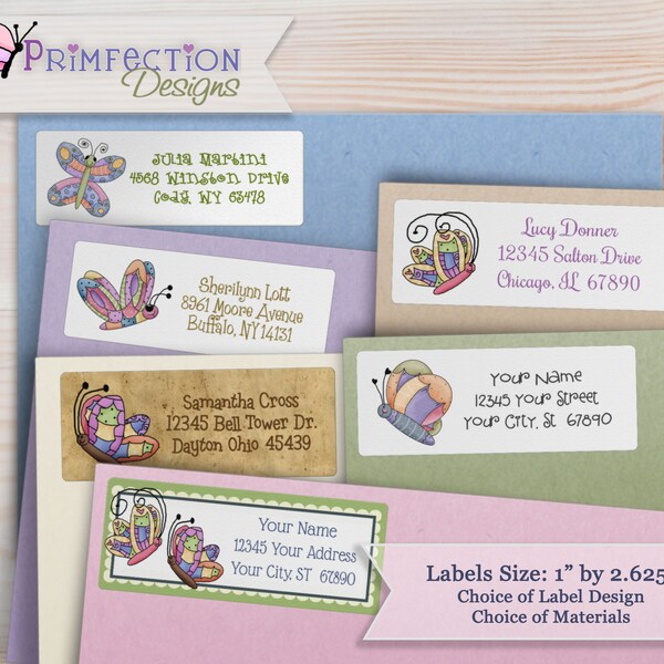 Butterfly Custom Labels - Etsy