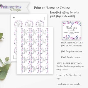 Fully Editable Favor Tags Instant Download, Purple Wedding Favor Tag ...