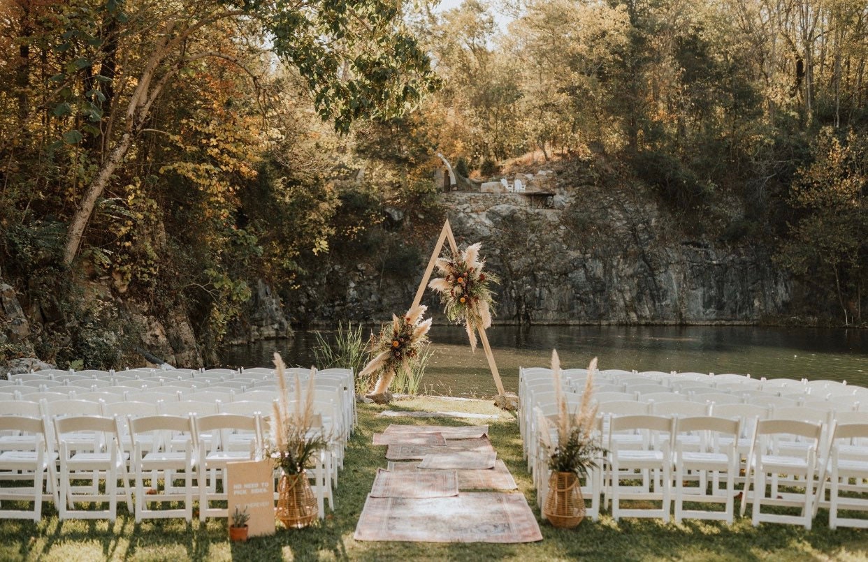 Wood Triangle Wedding Arch Boho Wedding Triangle Arch Modern