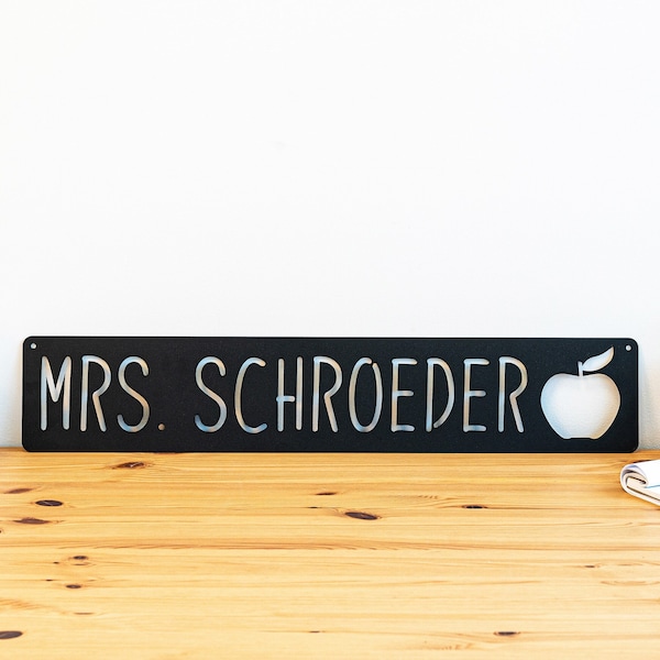 Metal Teacher Door Sign - Etsy
