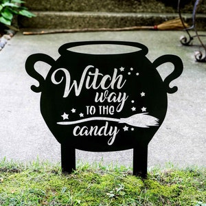 Halloween Witch Decor for Outdoor | Halloween Candy Sign | Halloween ...