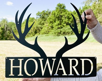 Custom Deer Outdoor Cabin Sign Mountain Decor Hunting Gift for Men ...