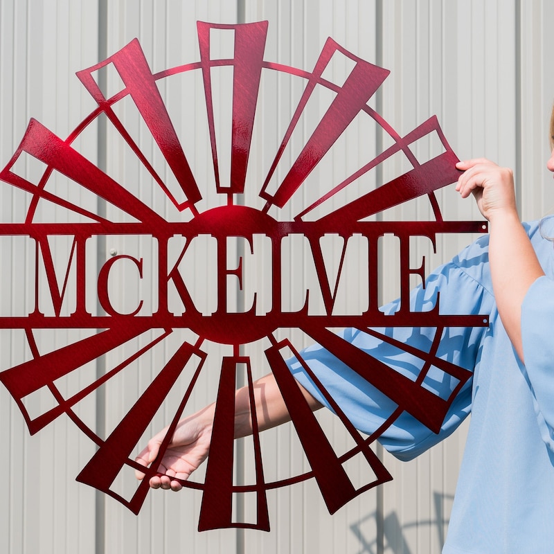 Metal Wall Windmill Decor - Etsy