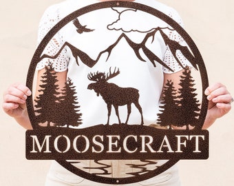Moose Welcome Sign - Etsy