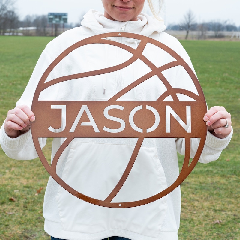 Metal Basketball Wall Sign - Etsy