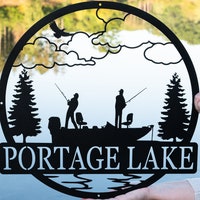 Rustic Fishing Memorial Sign, 10x10 Aluminum Lake Sign, in Memory of ...