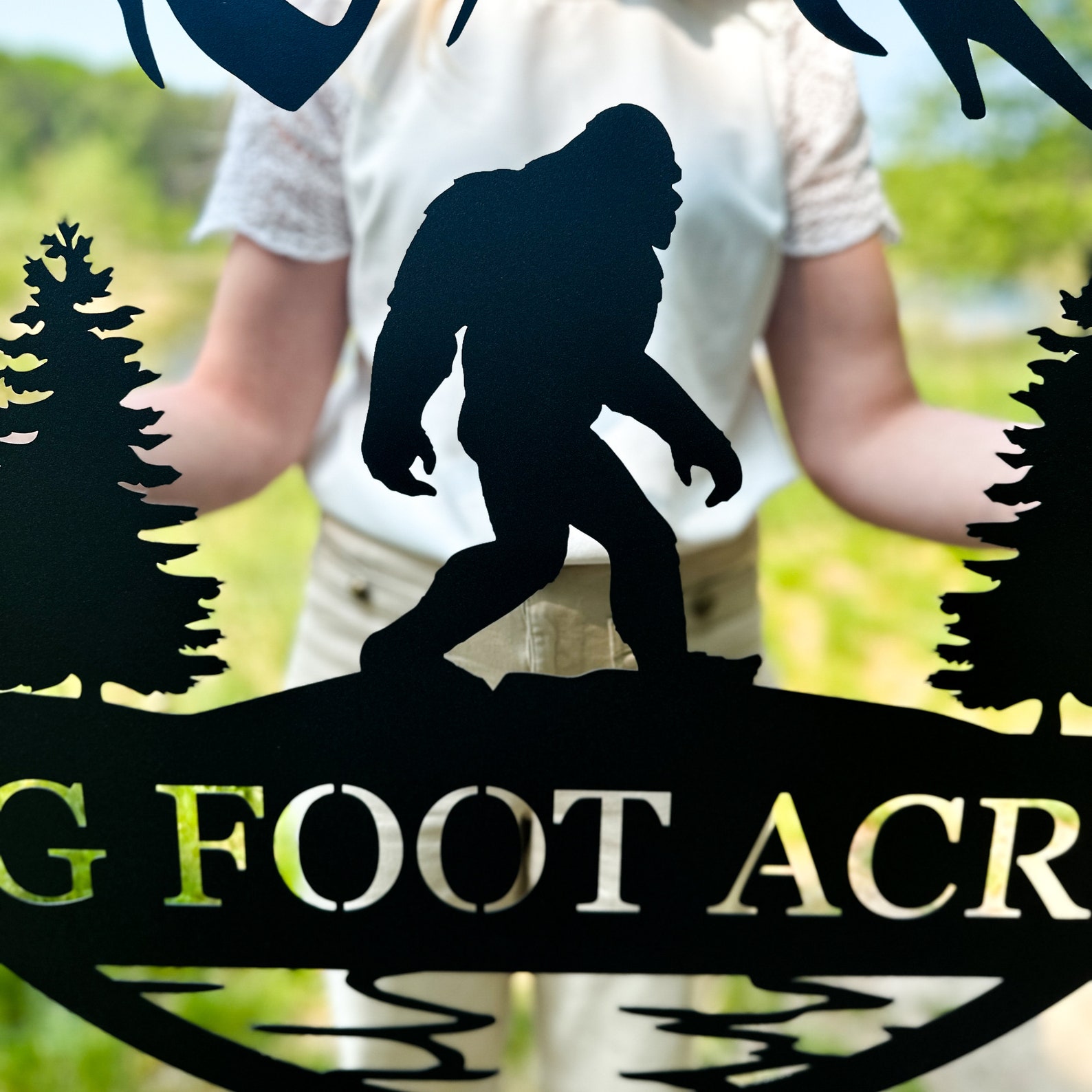 Outdoor Sasquatch Custom Name Metal Sign Bigfoot Mountain Metal Sign ...