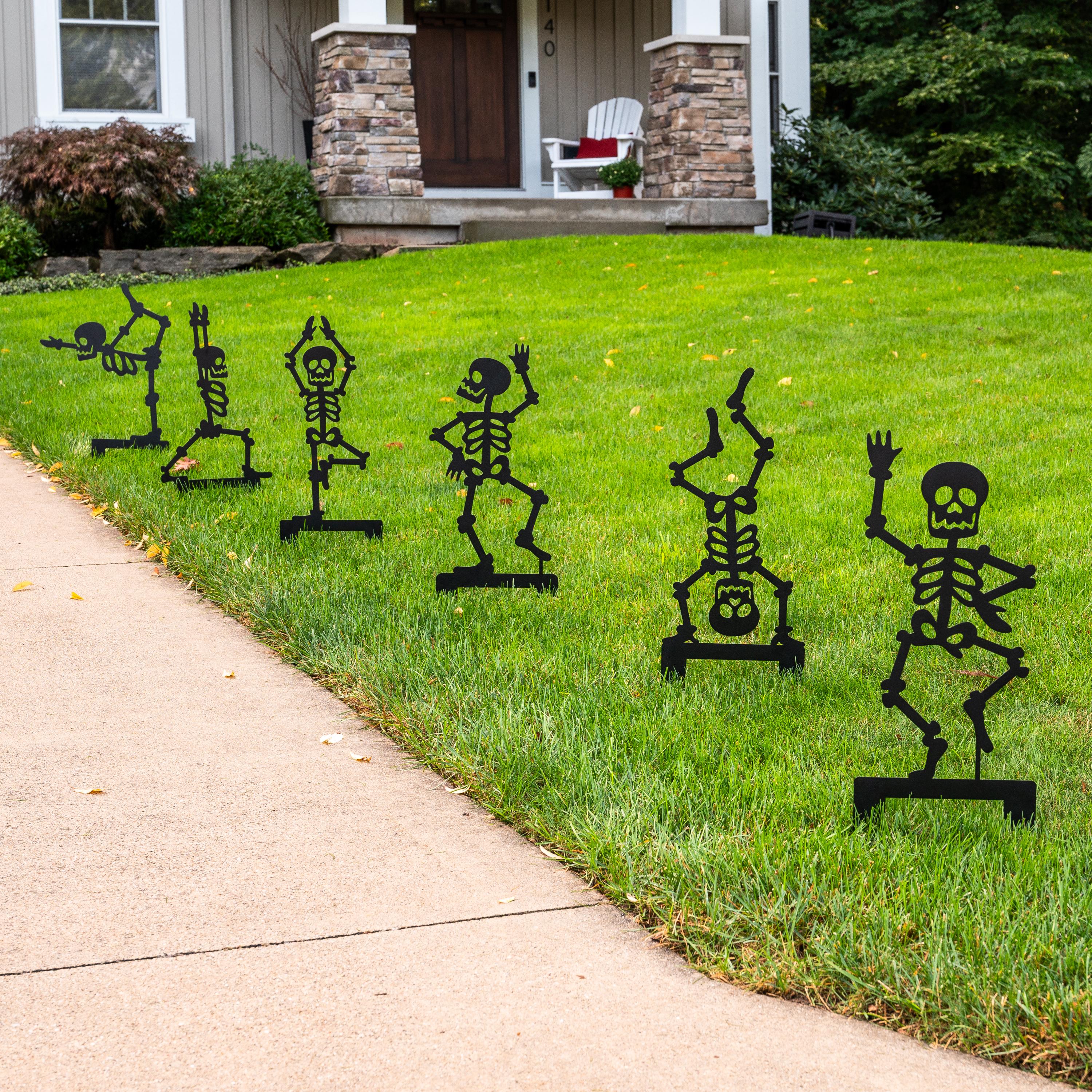 Outdoor Skeleton Halloween Decor, Halloween Outdoor Sign, Halloween ...