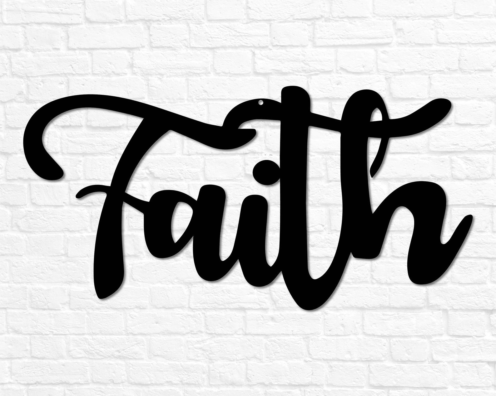 Metal Faith Sign | Metal Word Wall Decor | Faith Sign | Religious Wall ...