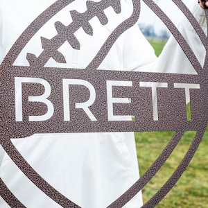 Personalized USA Football Metal Wall Art, Football Sign, Football Name ...