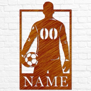 Personalized Soccer Athlete Name Sign, Metal Wall Art, Soccer Name Sign ...