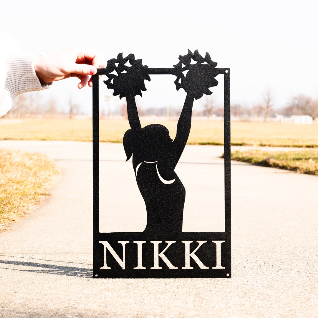 Custom Metal Cheerleading Athlete Wall Art | Personalized Female ...