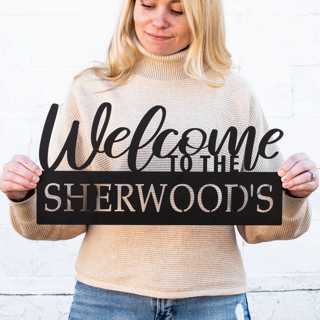 Personalized Welcome Name Sign Outdoor Last Name Sign Personalized ...