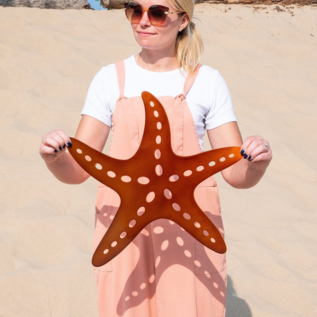 Metal Starfish Decor | Starfish Wall Hanging, Outdoor Beach Decor ...